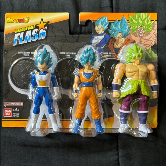 Toys | Dragon Ball Z Flash Super Saiyan Vegeta Goku Broly 4 Figure 3 ...